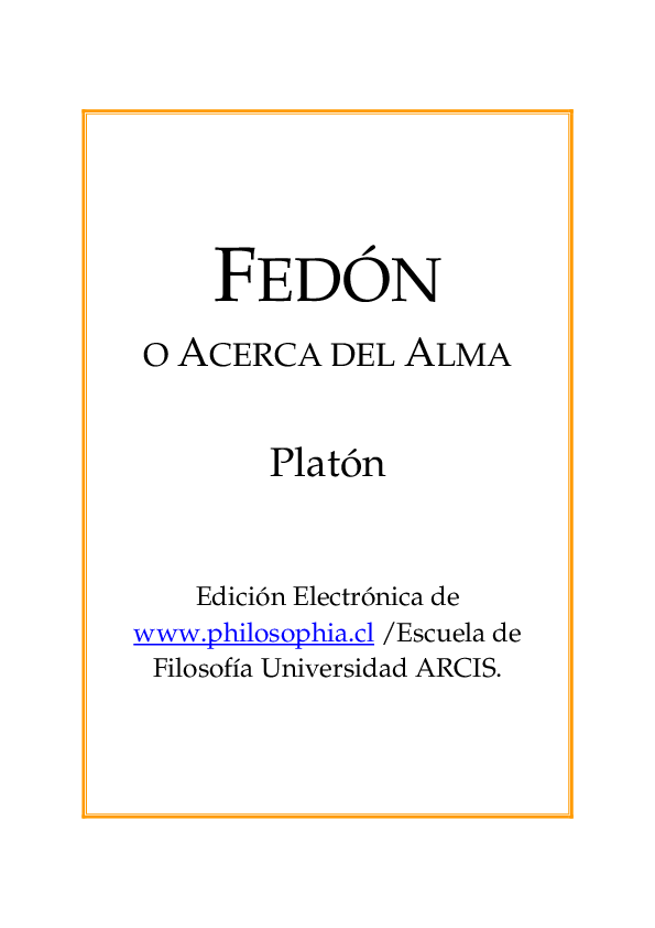 (PDF) Platon - Fedón
