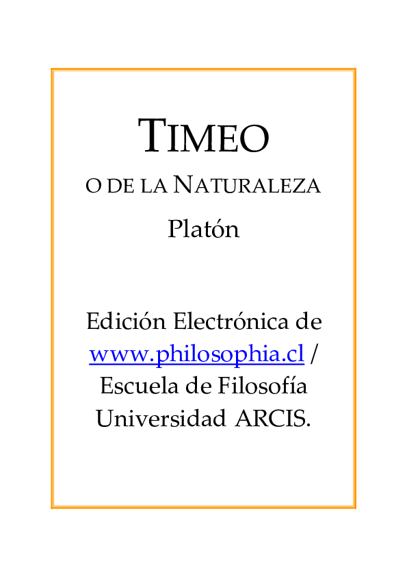 (PDF) Platon - Timeo | Janeth Menjure - Academia.edu