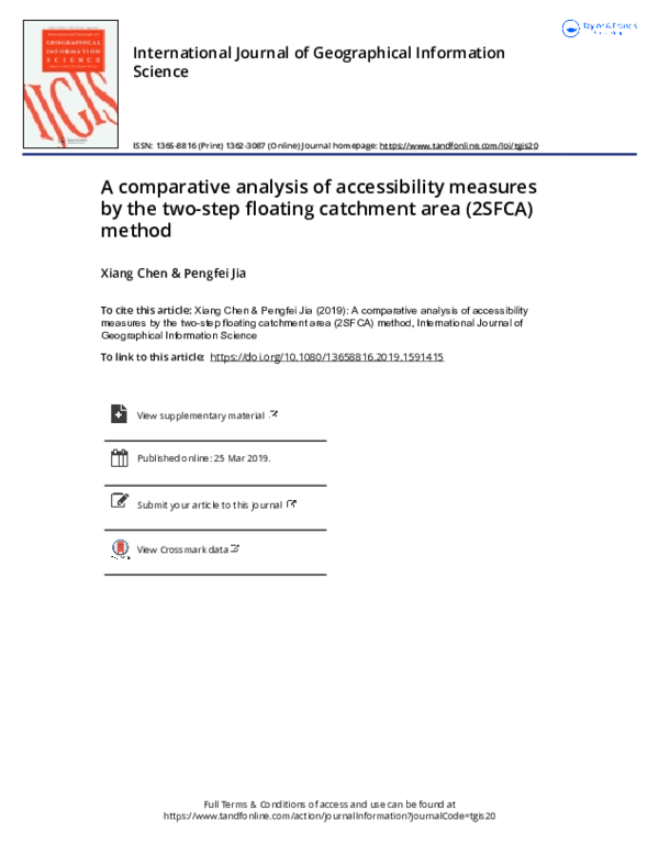 Pdf A Comparative Analysis Of Accessibility Measures By The Two Step