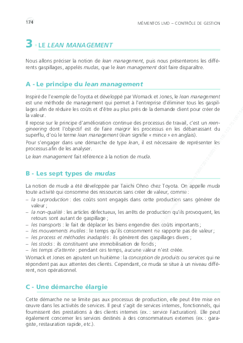 (PDF) A -Le principe du lean management