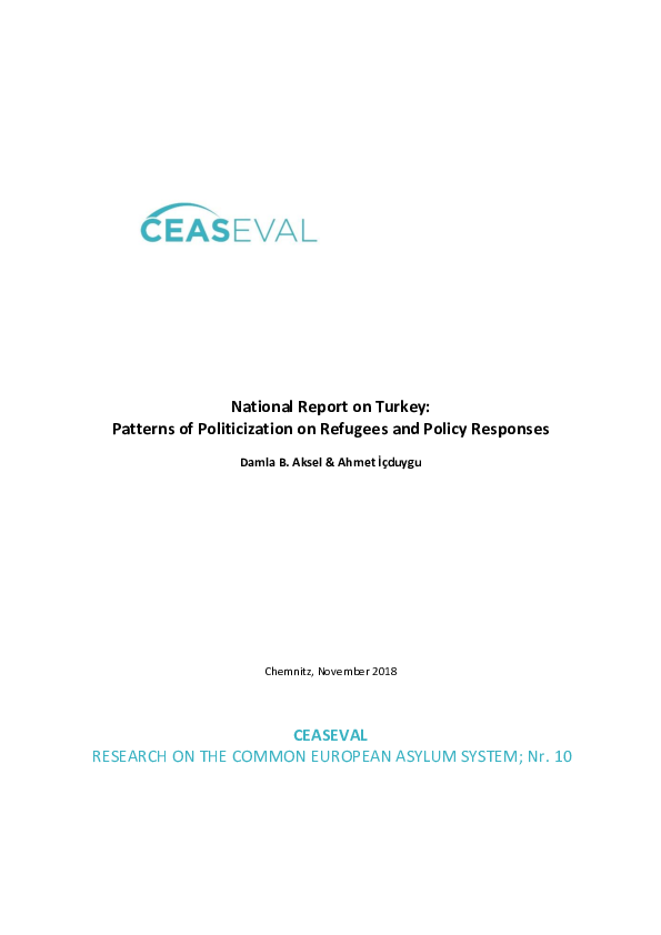 (PDF) 2018. National Report on Turkey: Patterns of Politicization on ...
