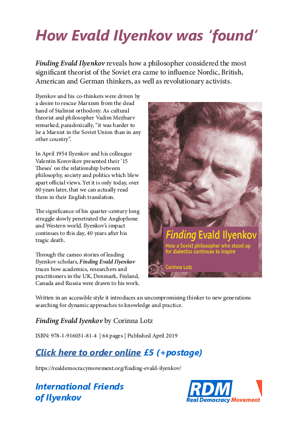 (PDF) How Evald Ilyenkov was 'found'