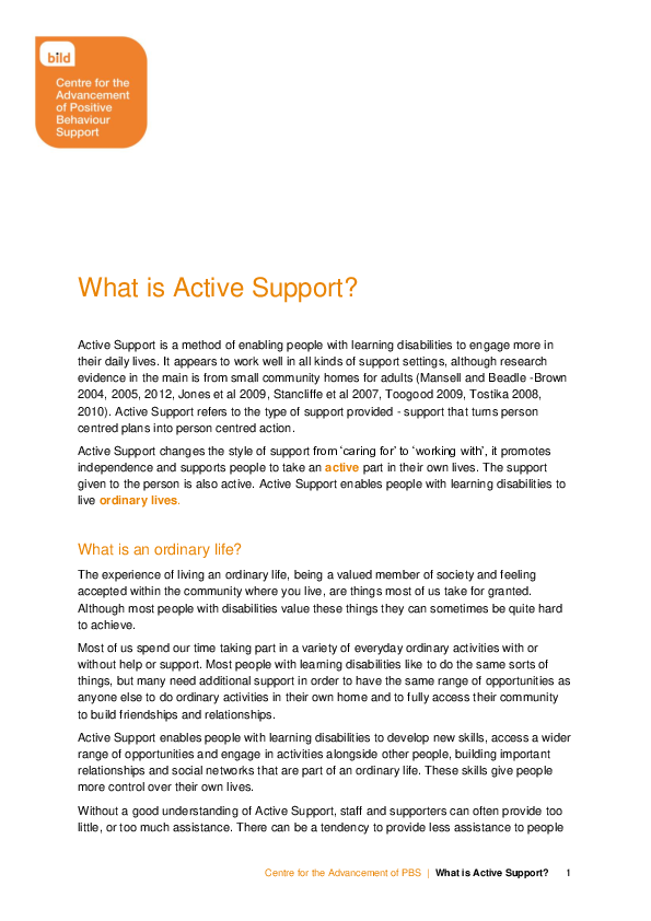 (PDF) CAPBS - What is Active Support
