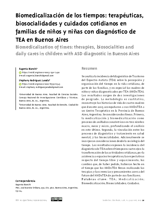 (PDF) Biomedicalization of times: therapies, biosocialities and daily ...