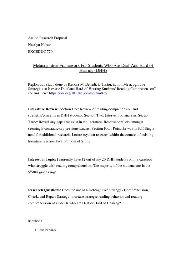 (DOC) Action Research Proposal