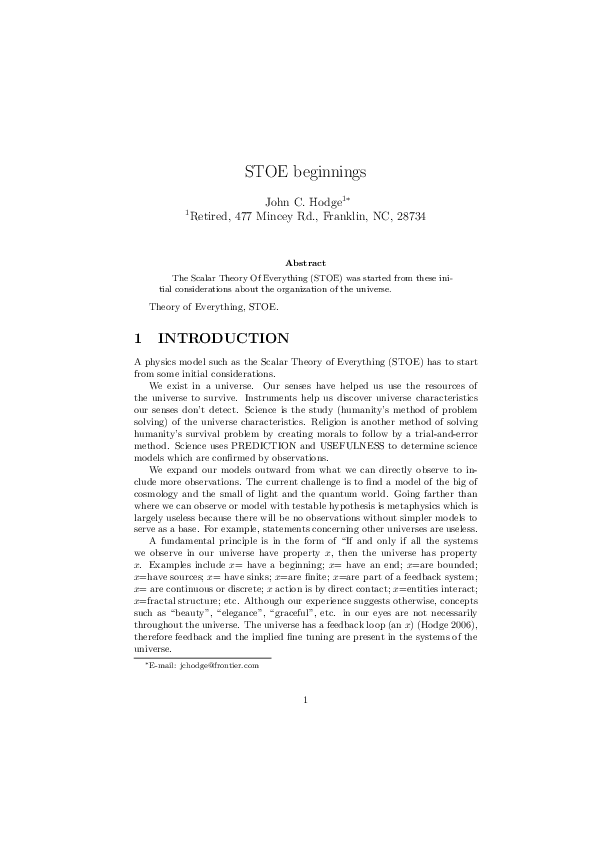 (PDF) STOE beginnings
