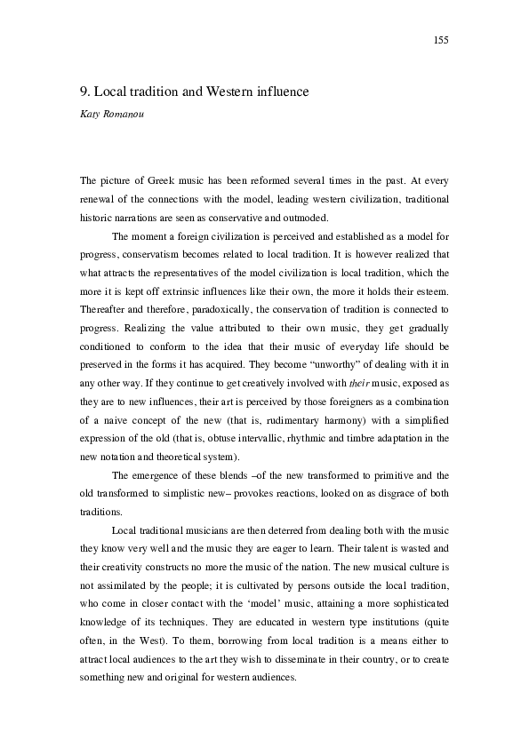(PDF) 9. Local tradition and Western influence