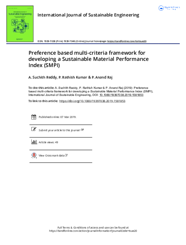 (PDF) Preferencebasedmulti-criteriaframeworkfordevelopinga Sustainable ...