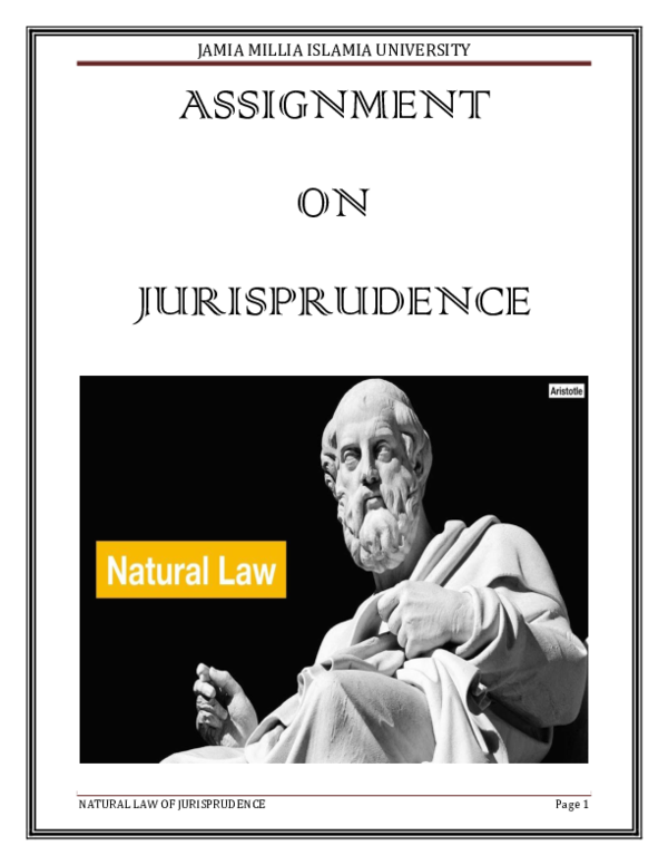 (PDF) NATURAL LAW CONCEPT UNDER JURISPRUDENCE