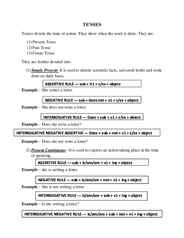 (PDF) TENSES 1