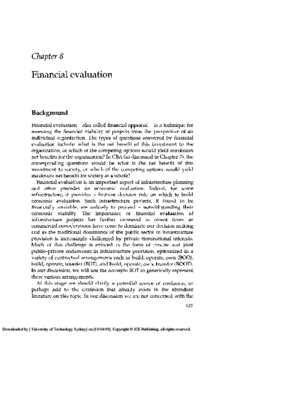 (PDF) Financial evaluation