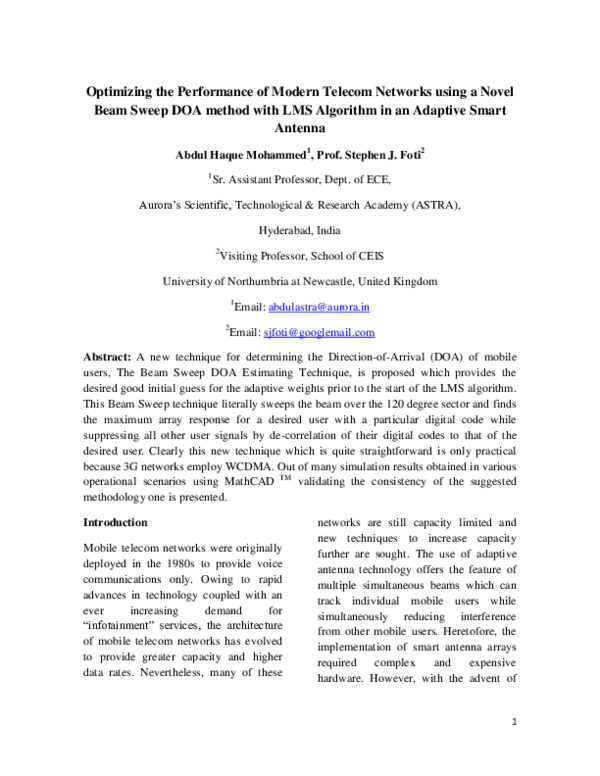 Pdf Optimizing The Performance Of Modern Telecom Networks Using A