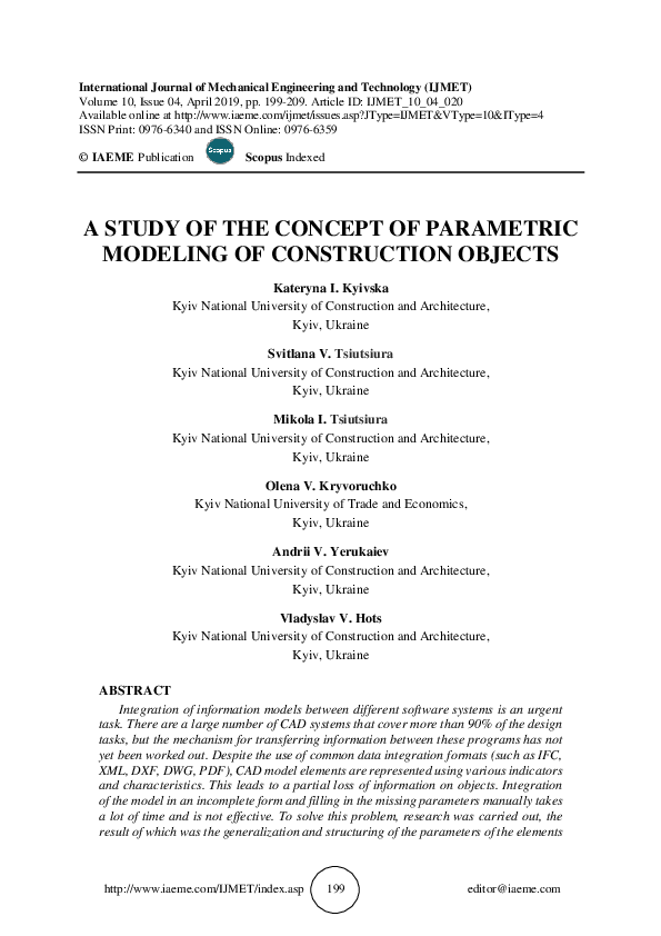 (PDF) Parametric Modeling for CAD Integration