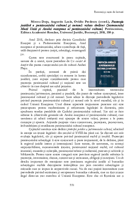 (PDF) Claudiu PURDEA, Mircea Duţu, Augustin Lazăr, Ovidiu Predescu ...