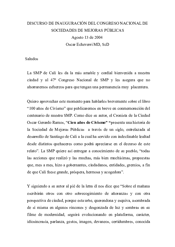 (DOC) DISCURSO CONGRESO SMP