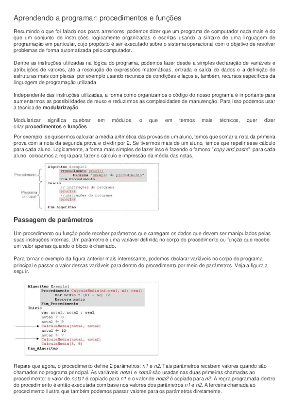 (DOC) Aprendendo a programar