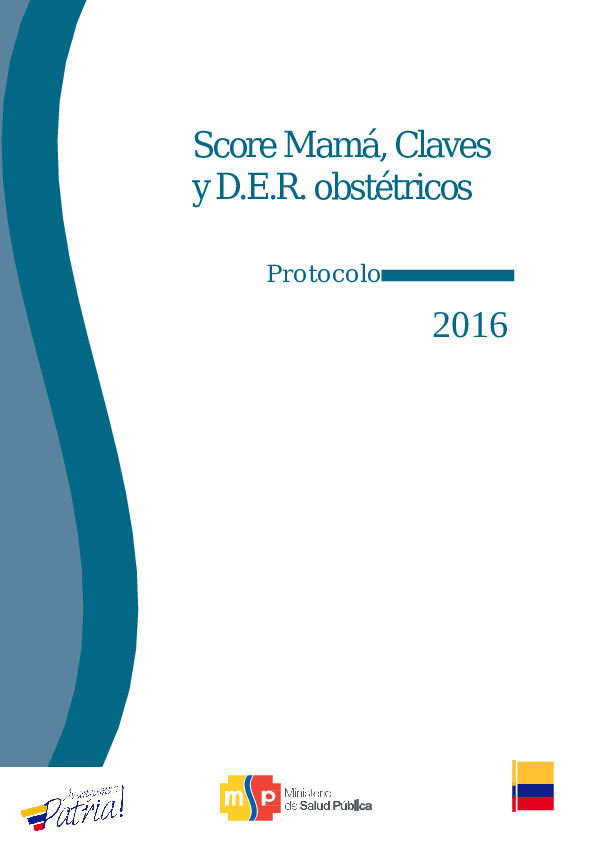 (PDF) Score Mamá y Claves obstetricias Ecuador