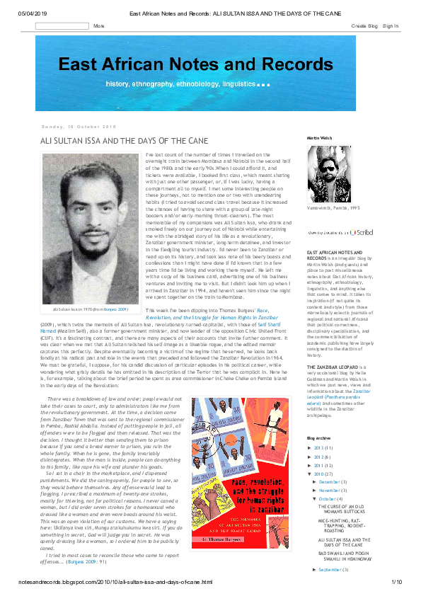 (PDF) Ali Sultan Issa and the days of the cane