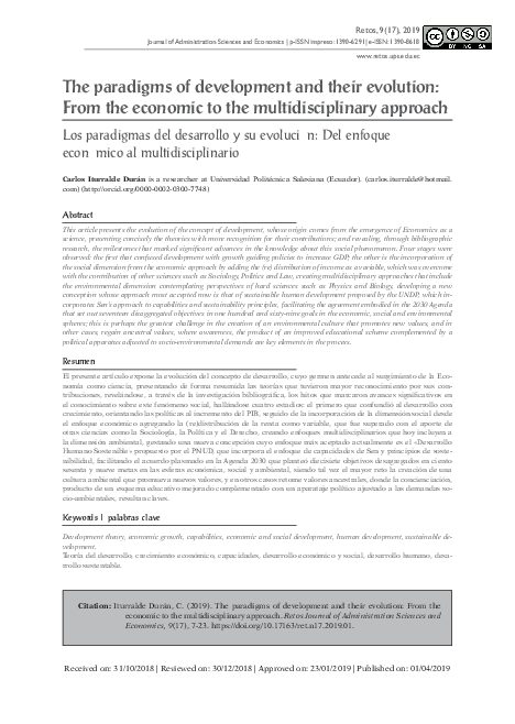 (PDF) The paradigms of development and their evolution: From the ...