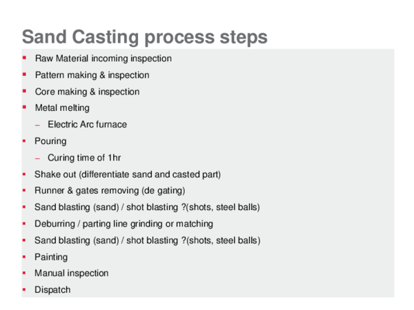 (PDF) Sand casting process & Parameters