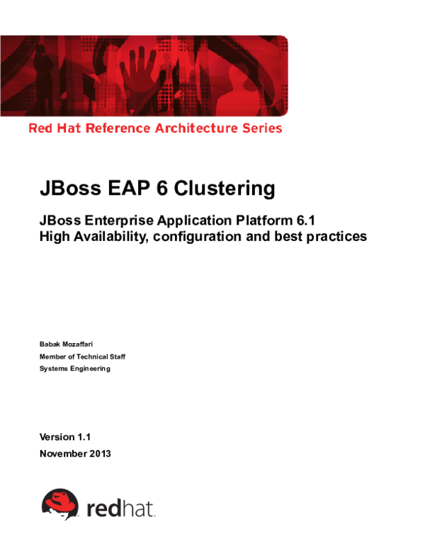 (PDF) JBoss EAP 6 Clustering JBoss Enterprise Application Platform 6.1 High Availability ...