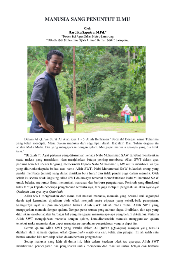 (DOC) Berburu Pengetahuan | Hardika Saputra - Academia.edu