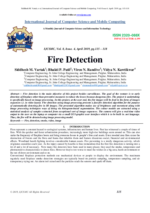 (PDF) Fire Detection﻿