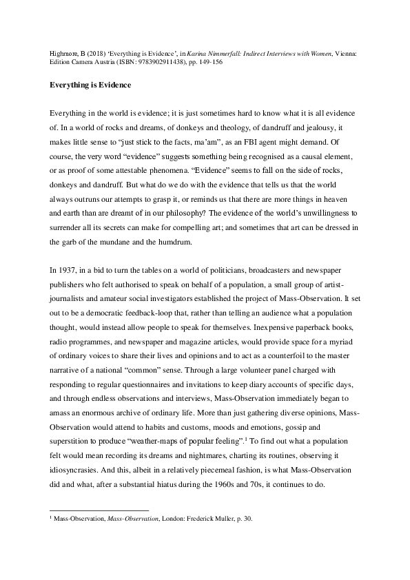 (PDF) Everything is Evidence