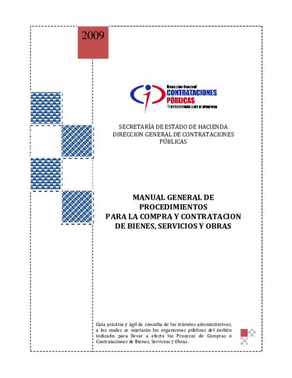 (PDF) MANUAL GENERAL DE PROCEDIMIENTOS PARA LA COMPRA Y CONTRATACION DE BIENES, SERVICIOS Y OBRAS