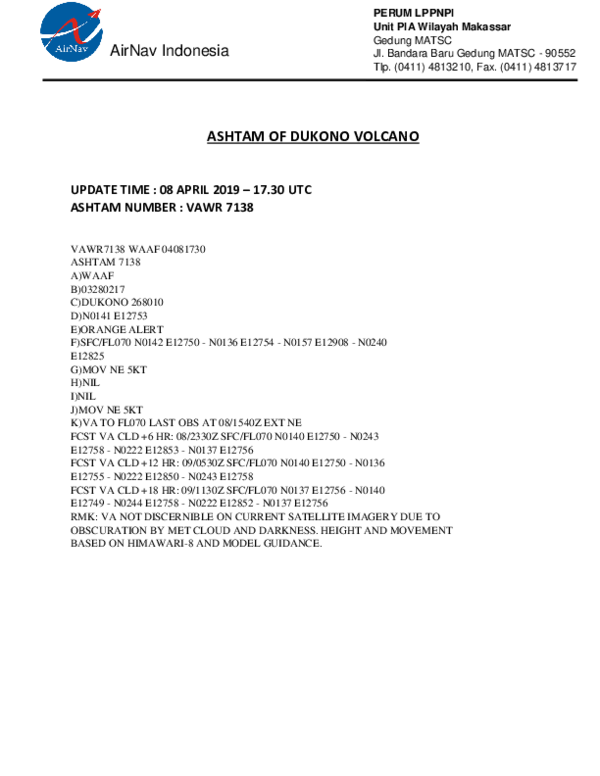 (PDF) AirNav Indonesia PERUM LPPNPI Unit PIA Wilayah Makassar Gedung ...