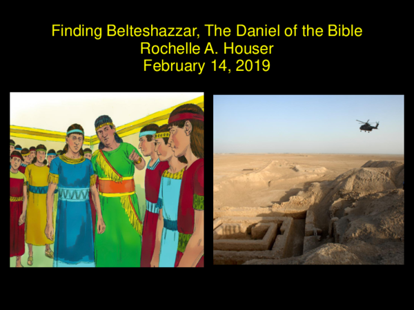 (PDF) Finding Belteshazzar, The Daniel of the Bible