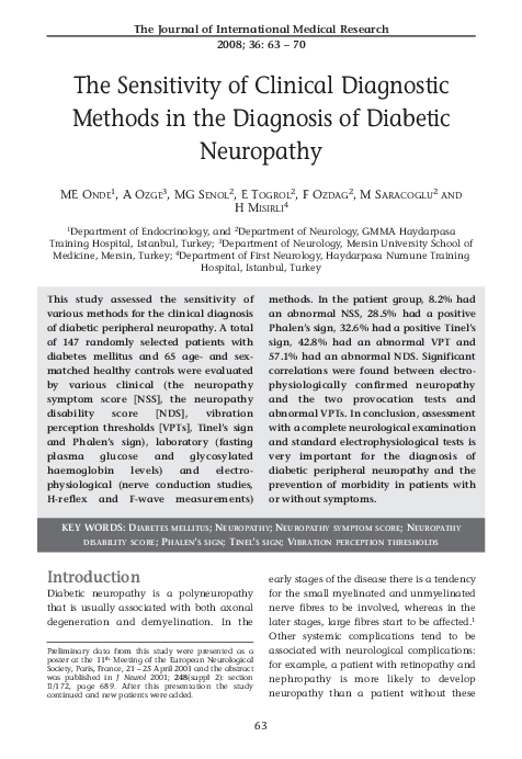 (PDF) The Sensitivity of Clinical Diagnostic Methods in the Diagnosis ...