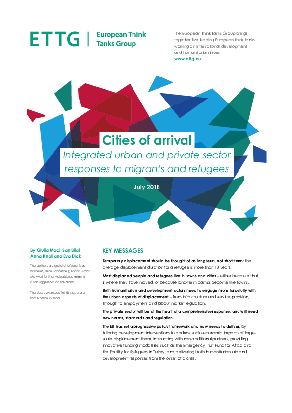 (PDF) Cities of arrival: Integrated urban and private sector responses ...
