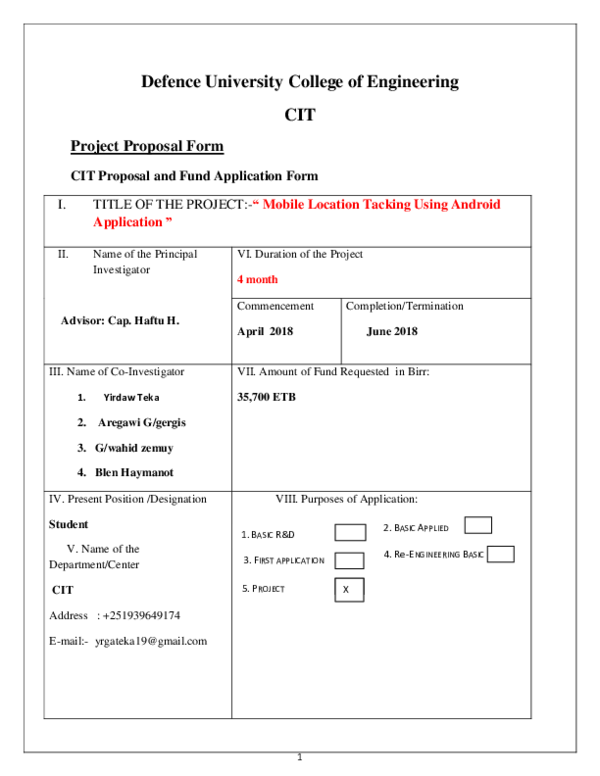 (PDF) Project proposal CIT