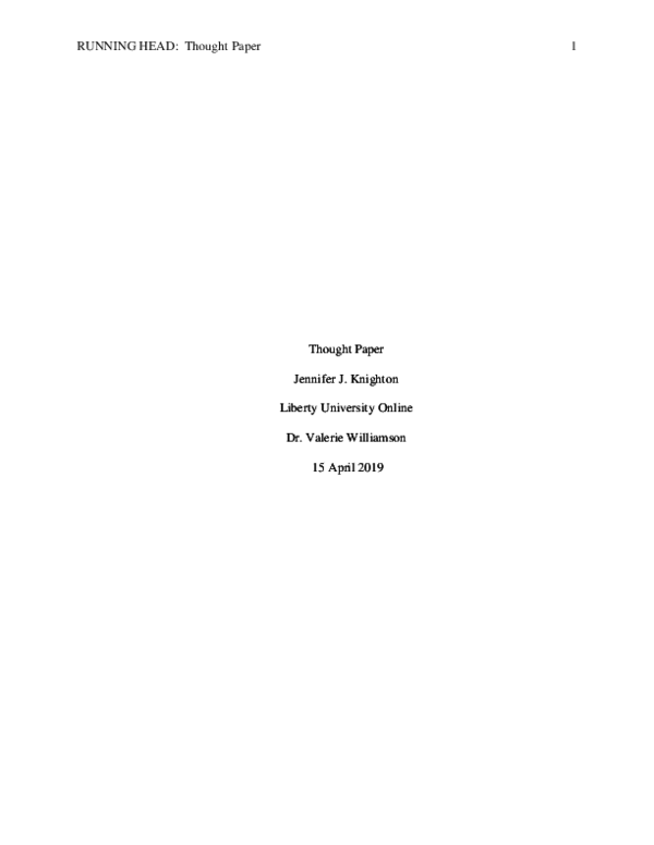 (DOC) Thought Paper