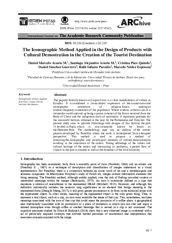 (PDF) The Iconographic Method Applied in the Design of Products with ...