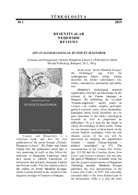 (PDF) Türkologiya - Bartha Júlia