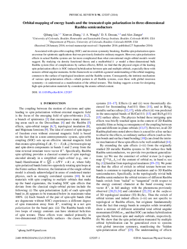 (PDF) Hierarchical spin-orbital polarization of a giant Rashba system ...