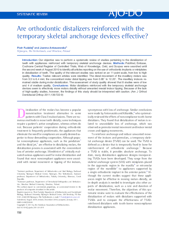 (PDF) Are orthodontic distalizers reinforced with the temporary ...