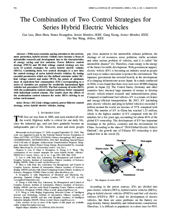 (PDF) The Combination of Two Control Strategies for Series Hybrid ...