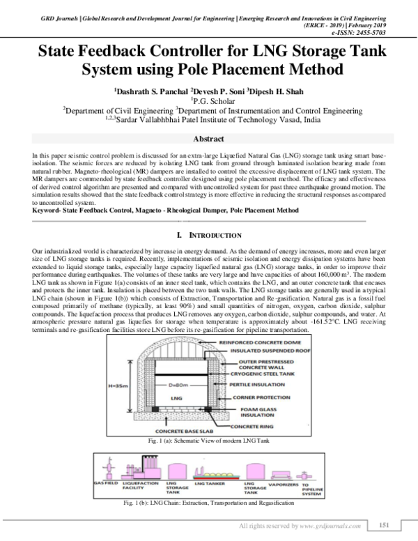 (PDF) State Feedback Controller for LNG Storage Tank System using Pole Placement Method