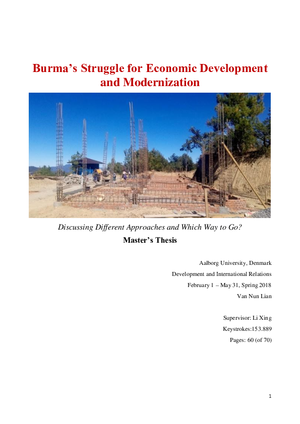 (PDF) Burma's Struggle for Economic Development and Modernization ...