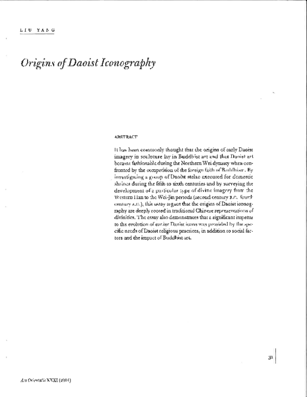 (PDF) Origins of Daoist Iconography