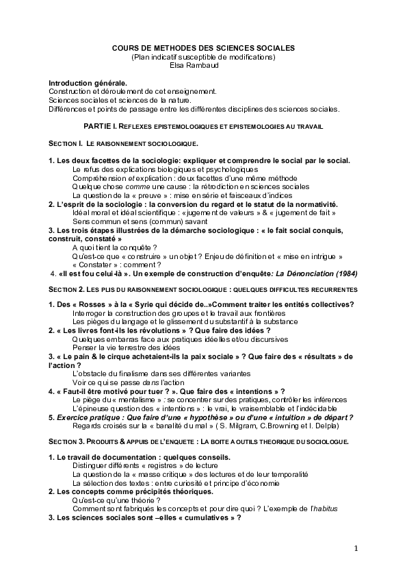 (PDF) METHODES DES SCIENCES SOCIALES (M2)