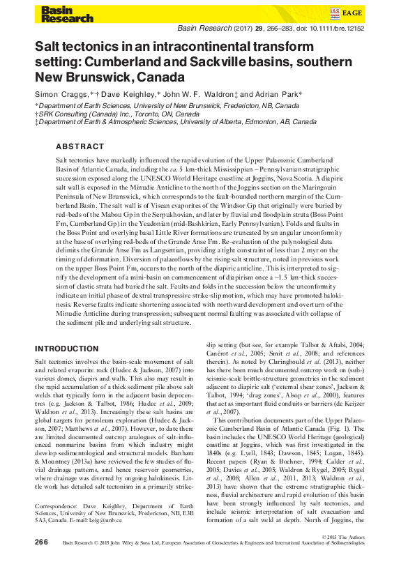 (PDF) Salt tectonics in an intracontinental transform setting ...