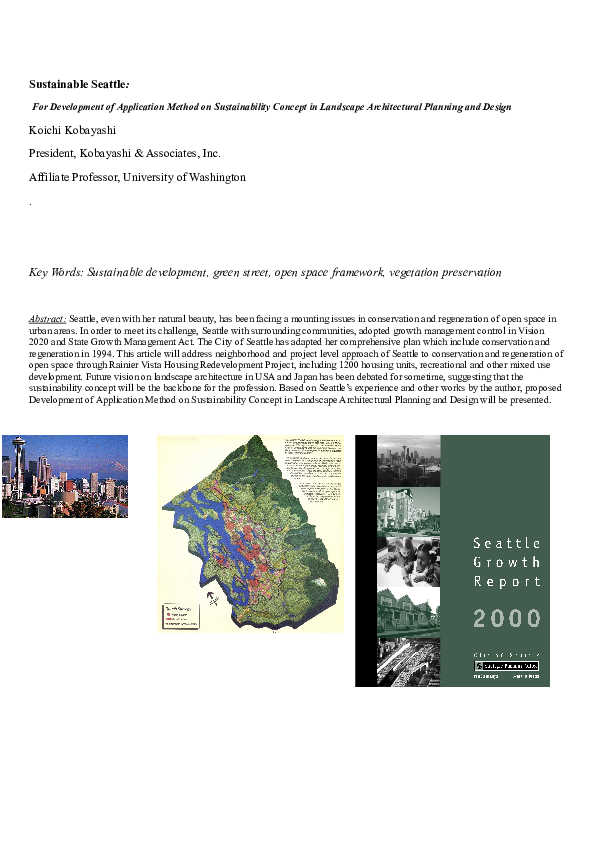 (DOC) Open Space Framework at Rainier Vista Housing : Seattle’s ...