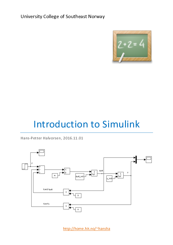 (PDF) Introduction to Simulink