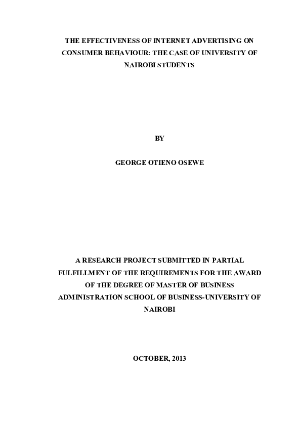 (PDF) MBA RESEARCH PROJECT REPORT