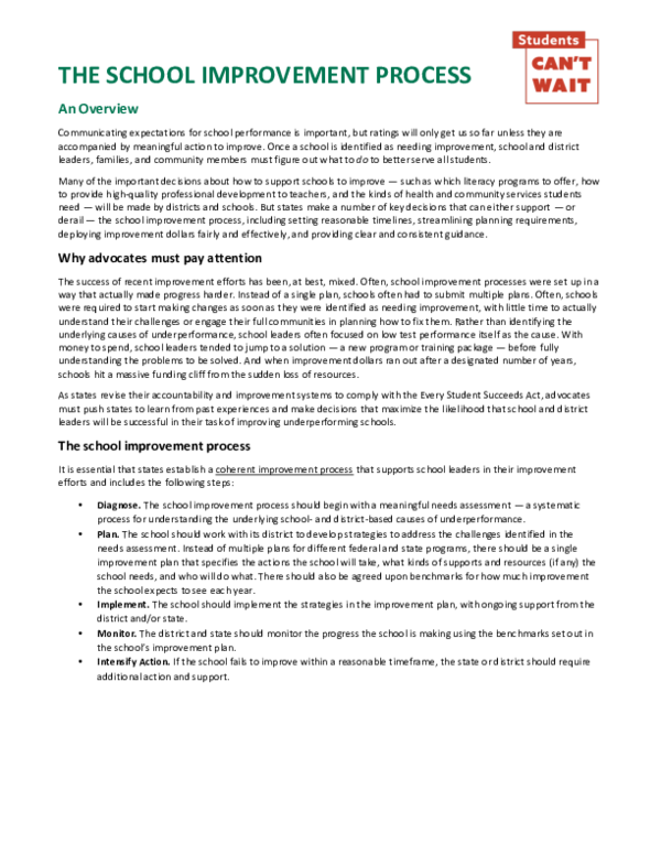 (PDF) The School Improvement Process (1)