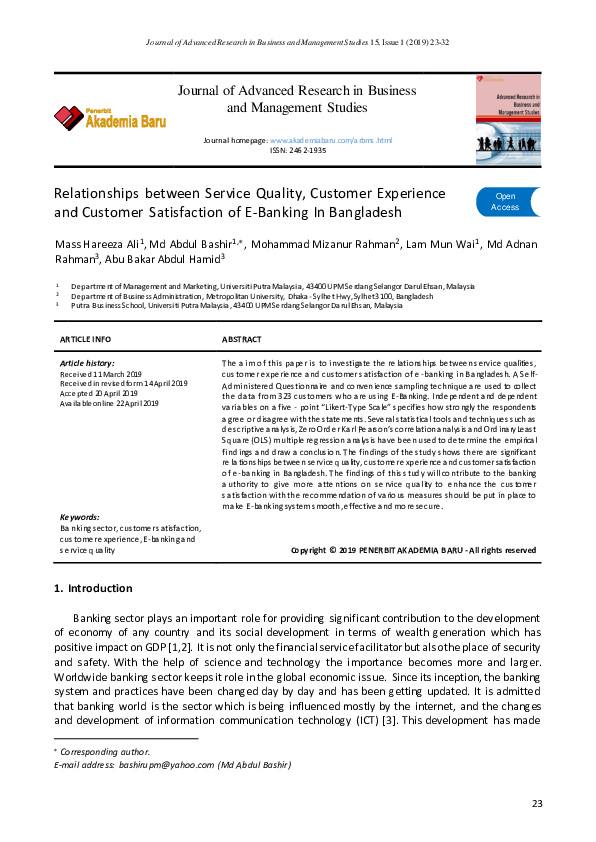 (PDF) Journal of Advanced Research in Business and Management Studies